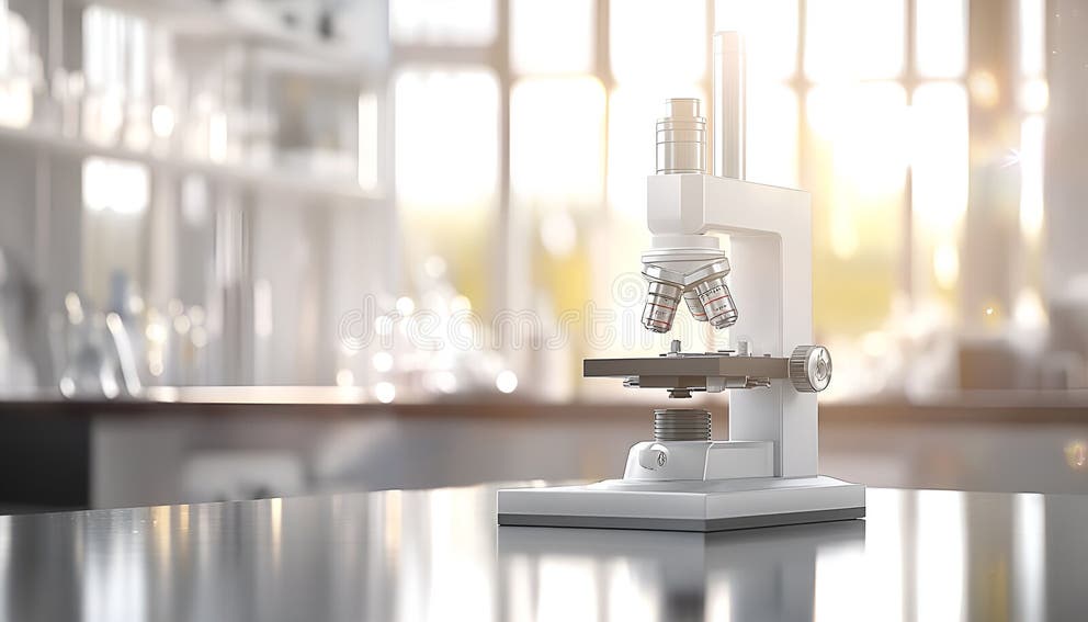Bright Clean Laboratory with Blurred Background and Copy Space ...