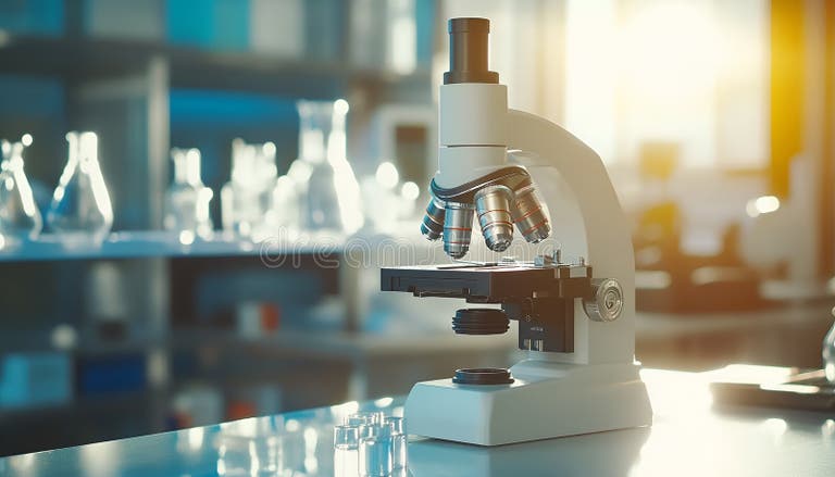 Bright Clean Laboratory with Blurred Background and Copy Space ...
