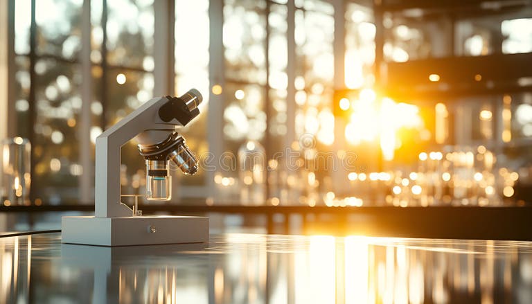 Bright Clean Laboratory with Blurred Background and Copy Space ...