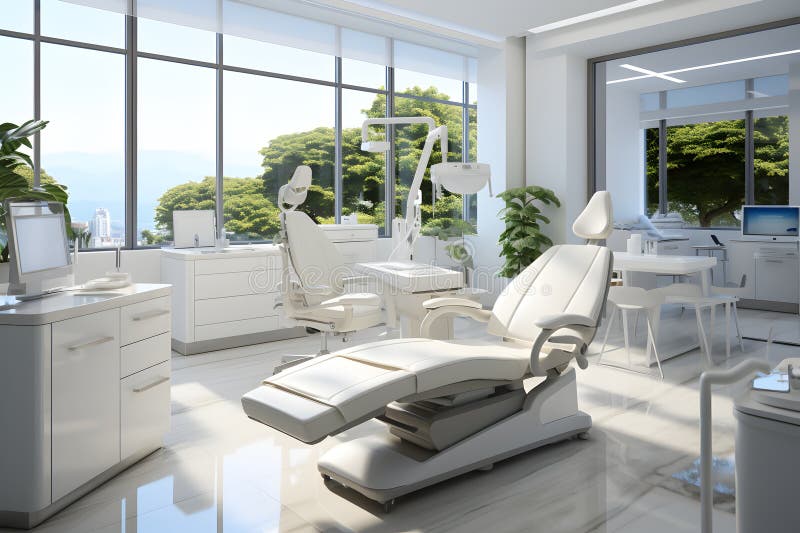 Bright, Clean Modern Dental Office. Stock Illustration - Illustration ...