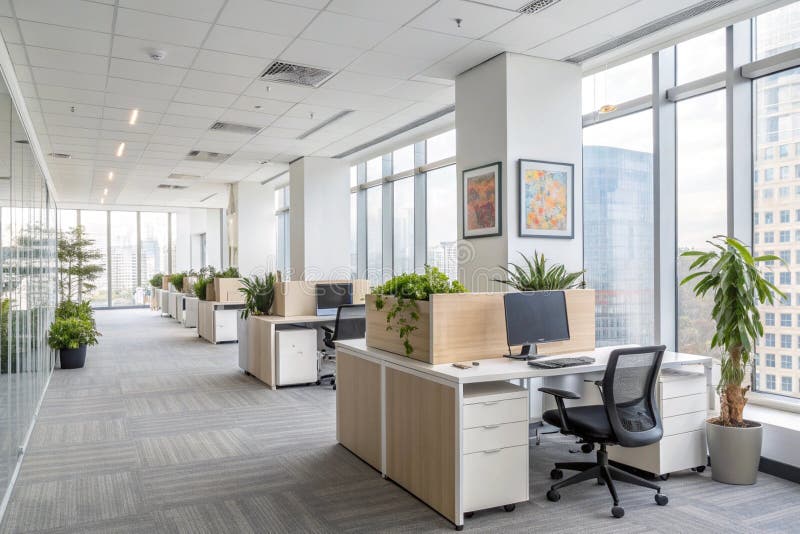 Bright and Clean Office Environment, Abstract Background Stock ...