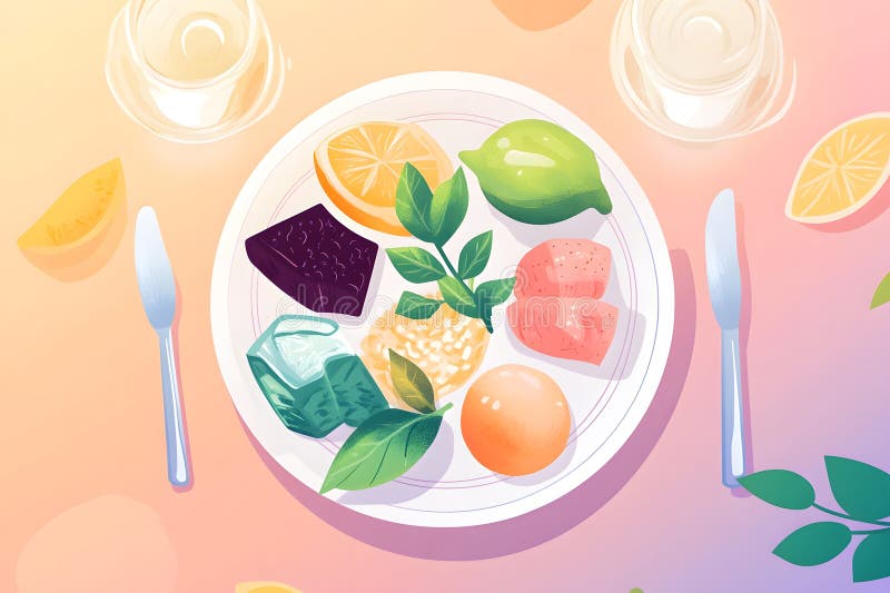 Bright and Clean Seder Plate Design for Passover Celebrations Stock ...