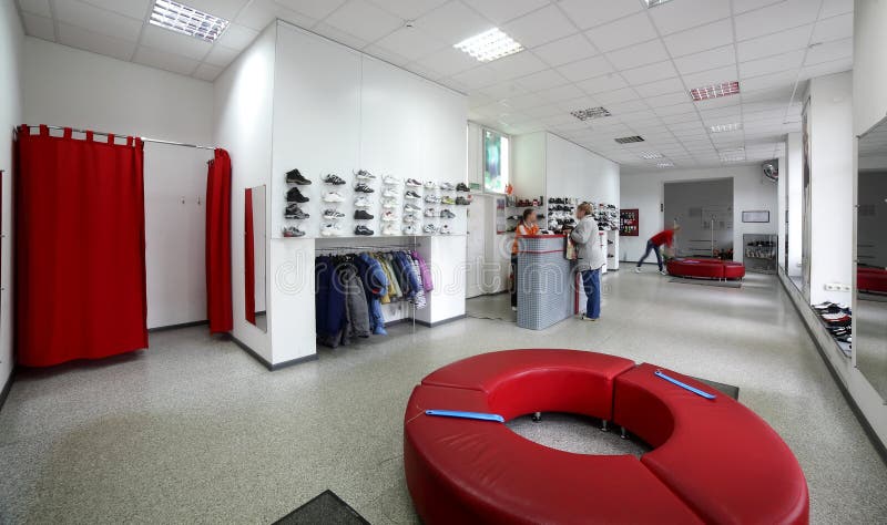 Bright and Clean Shoes Store Stock Photo - Image of details, department ...