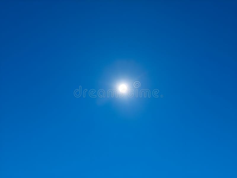 Radiant Sunray Sky Background with Lens Flare Stock Illustration ...