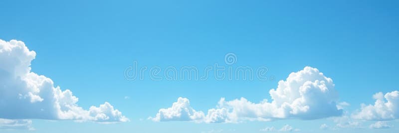 Bright, Cloud Dappled Azure Sky, Pure White Clouds , Sun, Calm Stock ...