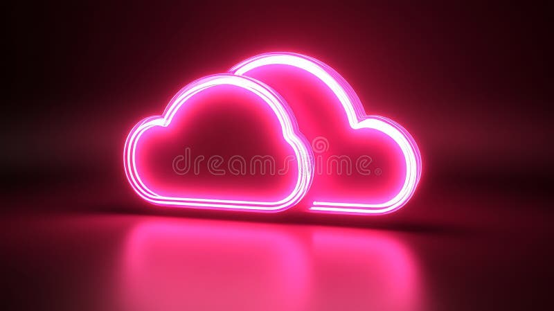 A Bright Cloud Icon Framed by Dynamic Light Rays, Illustrating Digital ...