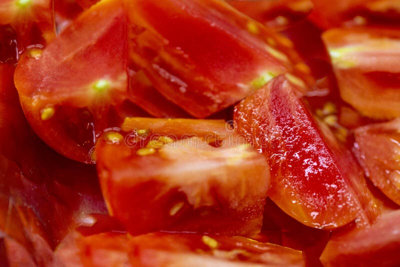Bright, Coarsely Chopped Tomatoes before Cooking Stock Photo - Image of ...