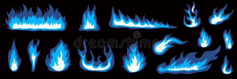 Bright Cold Fire for Background. Types of Fire. Small and Large Fire ...