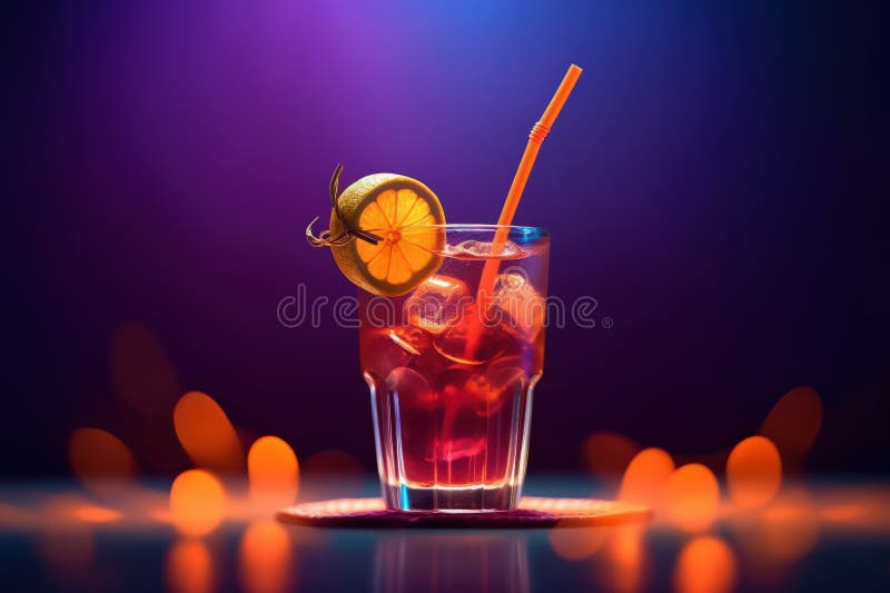 Cold Drinks on a Table by Generative AI Stock Illustration ...