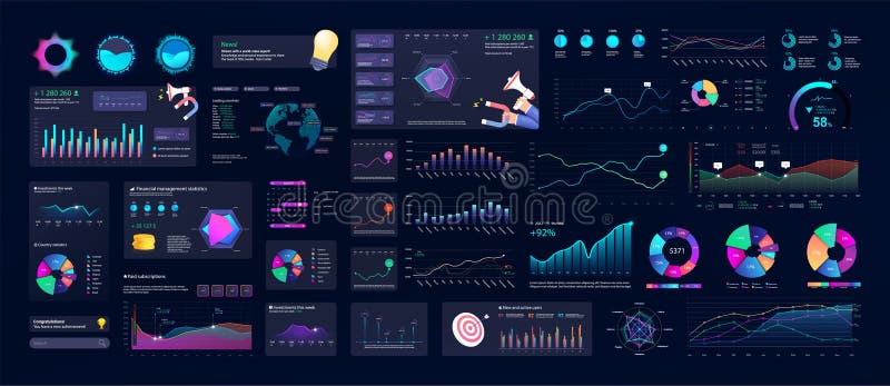 Bright Collection UI, UX, KIT Elements Design Stock Vector ...
