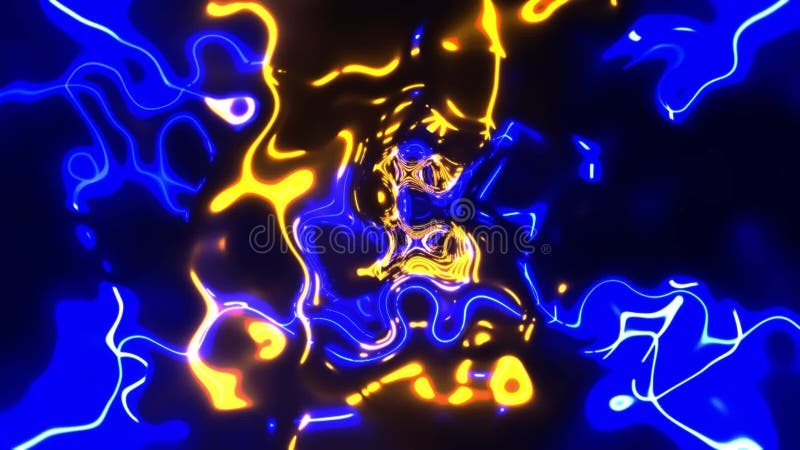 Bright Color Animation of Chaotic Fractal Wave Pattern Evolutions Stock ...