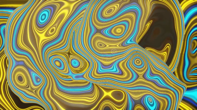 Bright Color Animation of Chaotic Fractal Wave Pattern Evolutions Stock ...