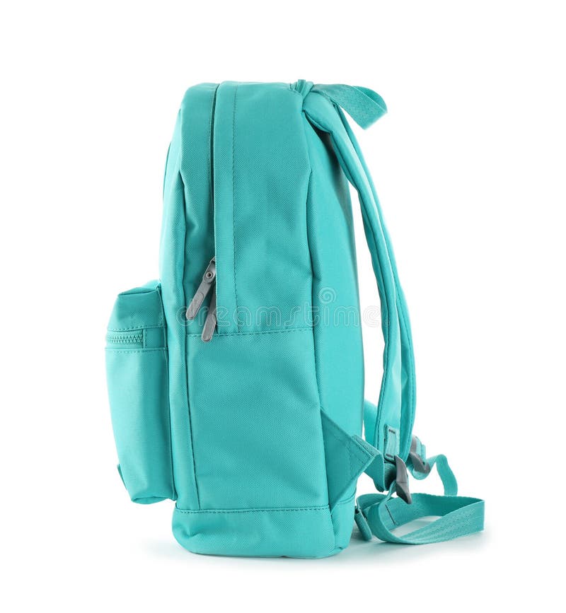 Bright Color Backpack on White. School Stationery Stock Photo - Image ...