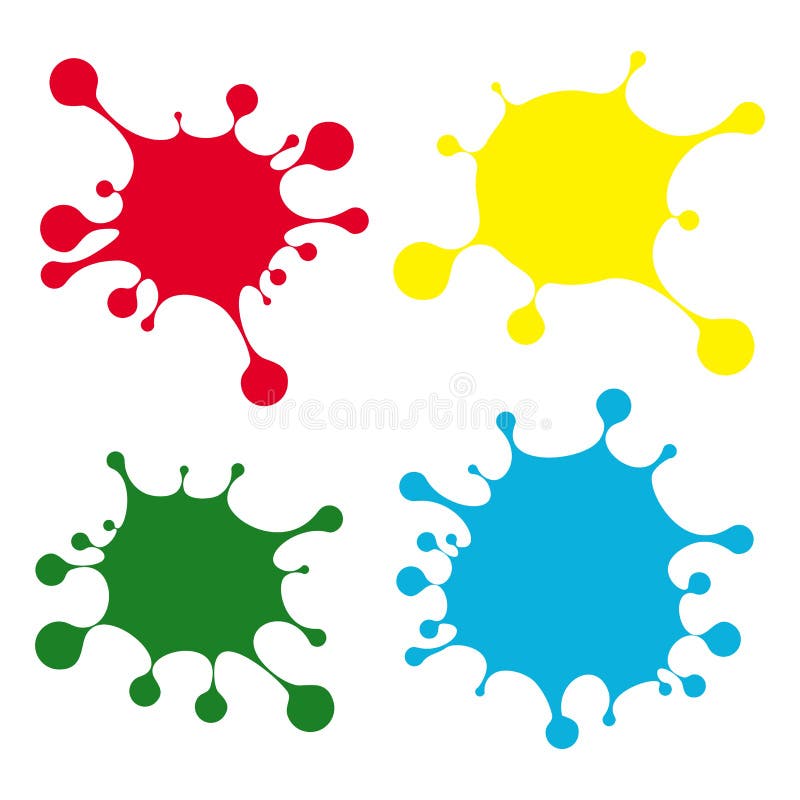 Abstract Flower Made of Watercolor Blobs. Colorful Abstract Vector Ink ... Abstract Flower Made of Watercolor Blobs. Colorful Abstract Vector Ink ...
