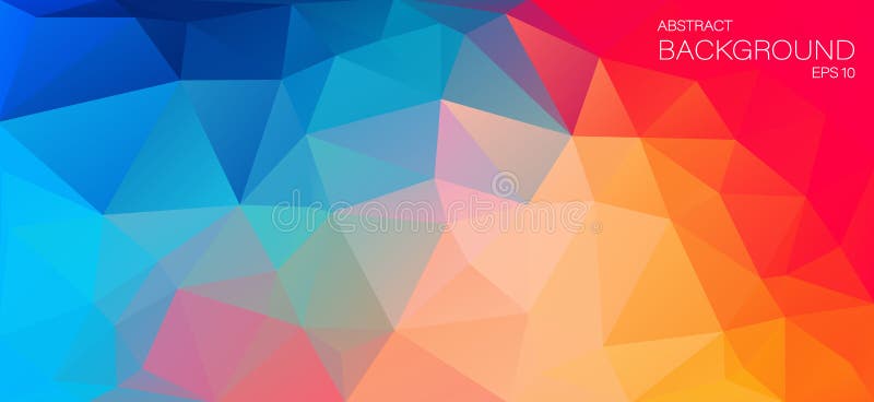 Bright Color Flat Background with Triangles Stock Vector - Illustration ...