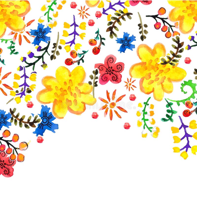 Bright Color Floral Background Stock Illustration - Illustration of ...