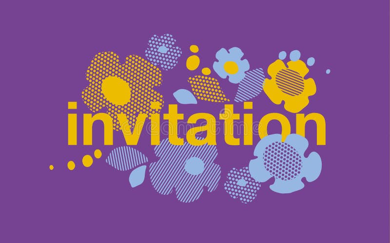 Bright Color Flower Invitation Template Stock Vector - Illustration of ...