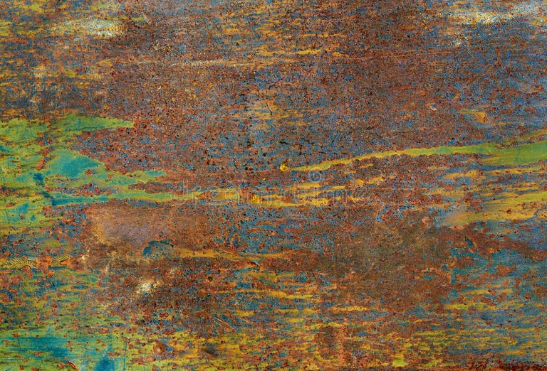 Bright Color of Old Metal Texture Stock Photo - Image of damaged ...
