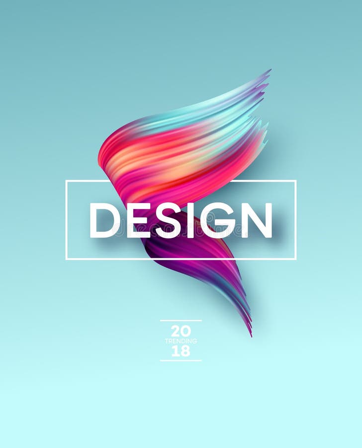 Bright Color Paint Stains for Modern Poster. Tranding Design Stock ...