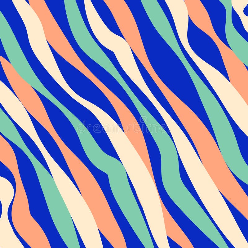 Bright Color Pattern and Background. Blue Background. Orange, Beige and ...