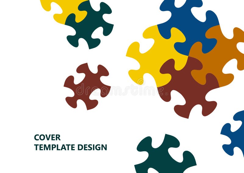 Bright Color Puzzle, Puzzle with Place for Text. the Idea of Unity ...