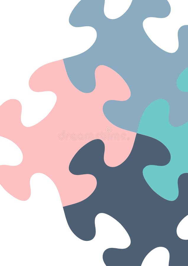 Bright Color Puzzle, Puzzle with Place for Text. the Idea of Unity ...