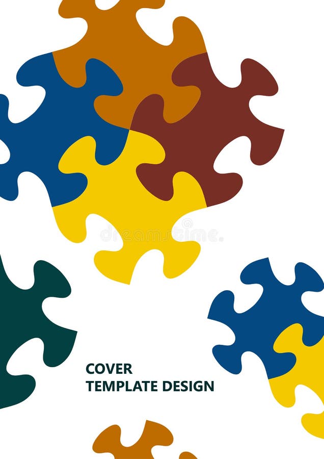 Bright Color Puzzle, Puzzle with Place for Text. the Idea of Unity ...