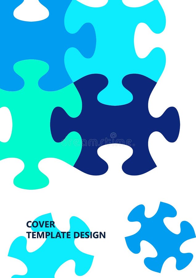 Bright Color Puzzle, Puzzle with Place for Text. the Idea of Unity ...