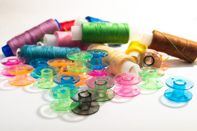 A set of sewing spools stock image. Image of isolated - 139910629