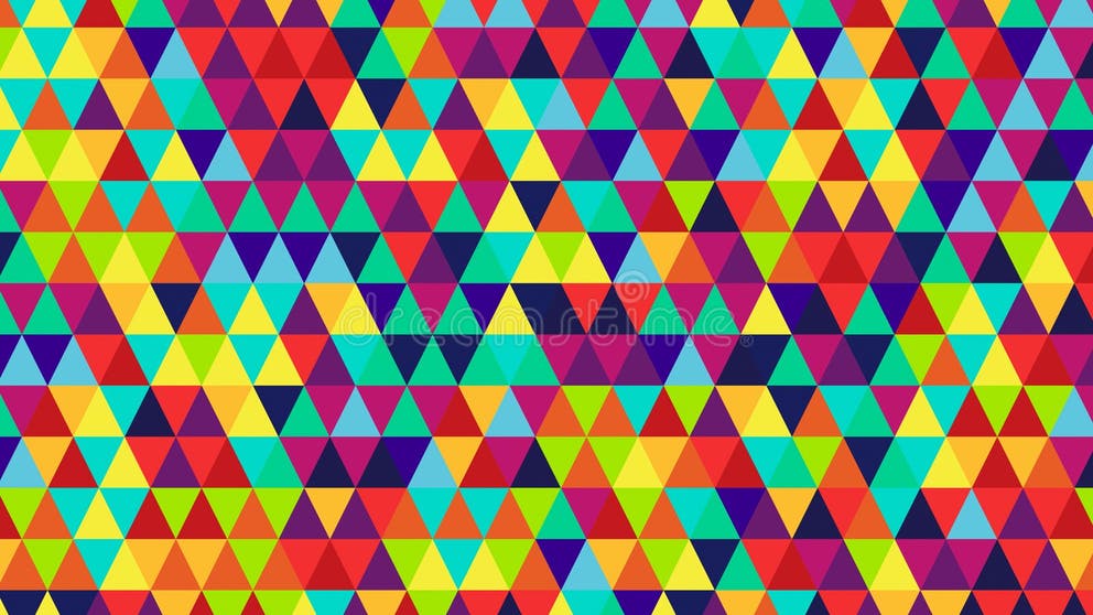 Bright Color Triangles Geometric Background Stock Illustration ...