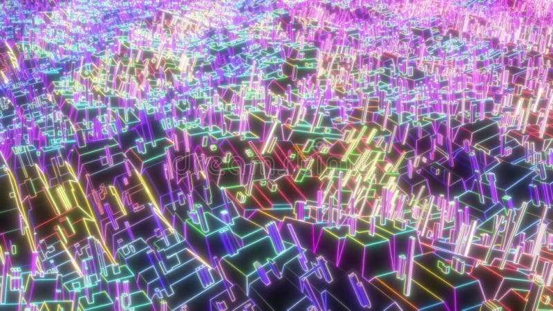 Bright Color Wave Digital Art Fantasy Light Background 3d Stock ...