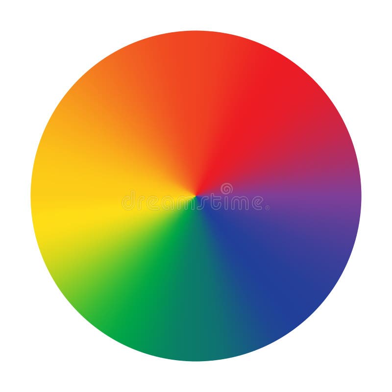 Bright Color Wheel Isolated on White Background. Stock Vector ...