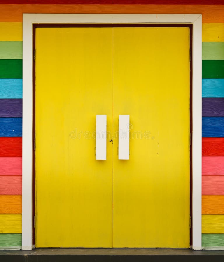 Bright color wood door stock image. Image of texture - 23863599