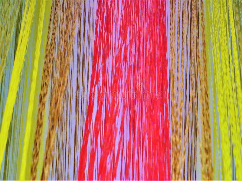 Bright threads on loom stock image. Image of threads - 129078505