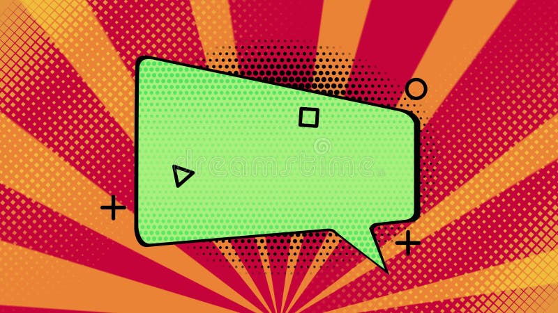Animated Pop Art Comic Background with Place for Text. Stock Video ...