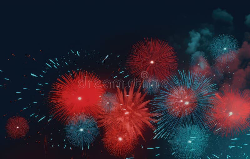 Bright Colored Art Firework on Colorful Background Stock Illustration ...