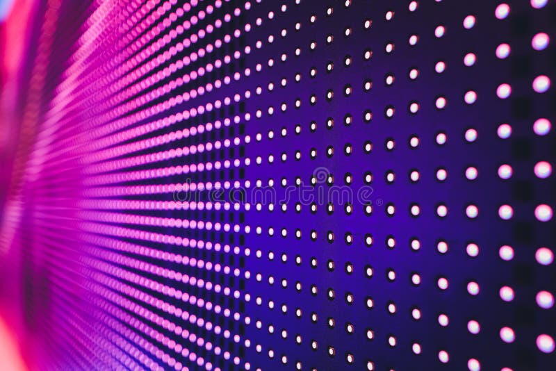 Bright Colored Blue LED Wall with Pink Pattern - Close Up Background ...