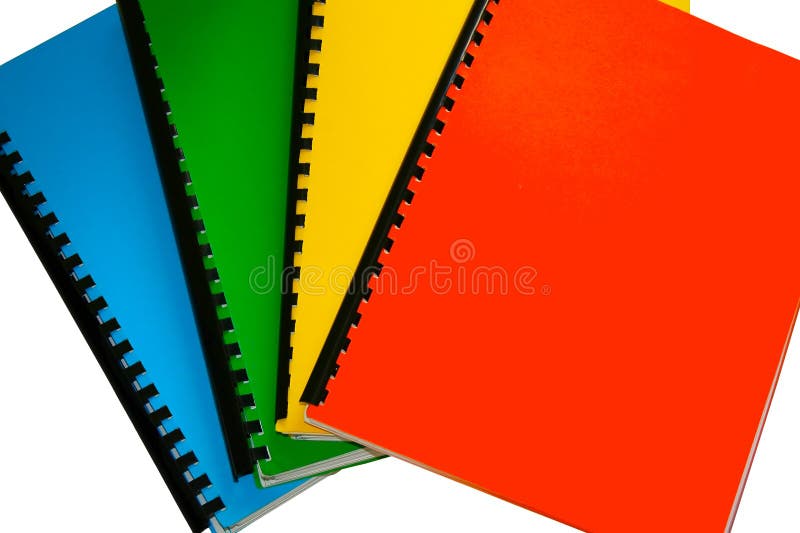 Bright Colored Books Isolated on White Stock Image - Image of bright ...