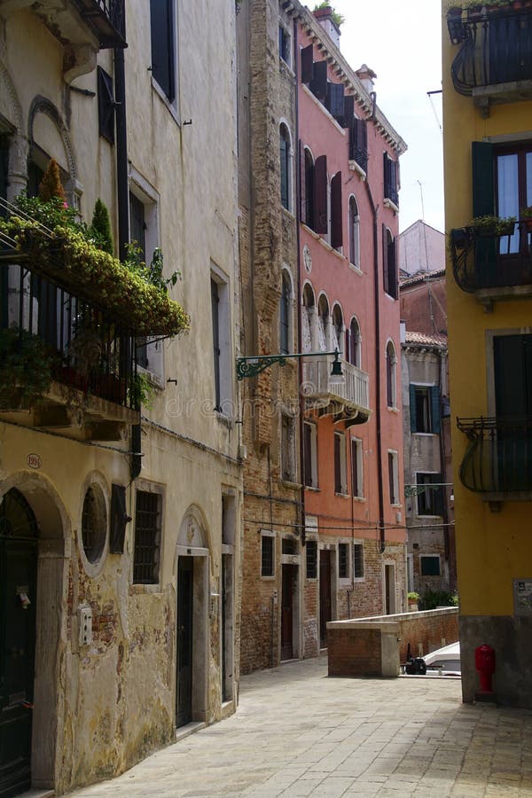 Bright Colored Buildings on Backstreets Stock Photo - Image of color ...