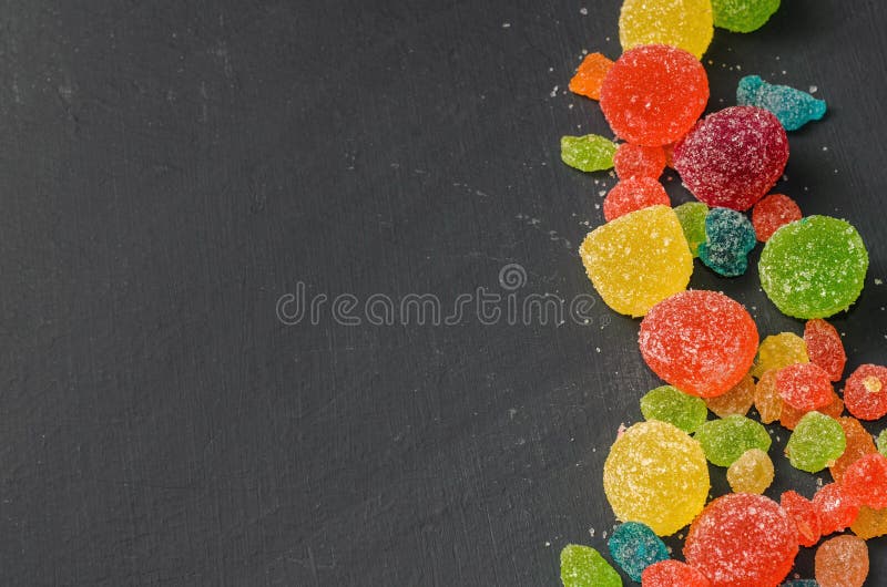 Bright Colored Candy, Sweets, Sweets on a Dark Background Stock Photo ...