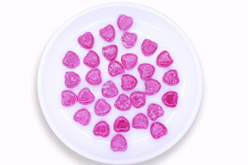 Bright Colored Candy Sweets in a White Plate Stock Image - Image of ...