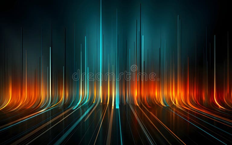 Bright Colored Chaotic Abstract Light Spectra. Abstract Background ...