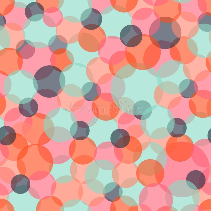Bright Colored Circle Seamless Pattern. Vector Illustration. Stock ...