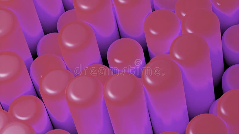 Bright Colored Columns Move in 3d Animation. Design. Stylish Modern ...
