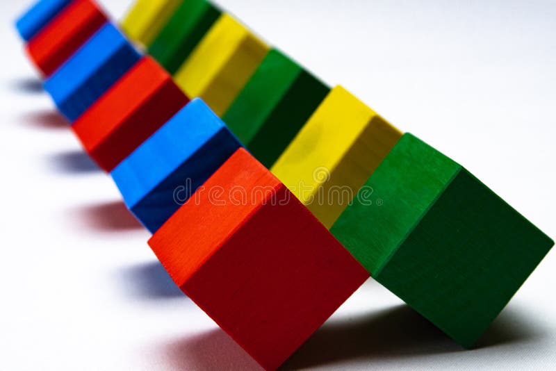 Bright, Colored Cubes Made of Wood. Stock Image - Image of cube, cubes ...