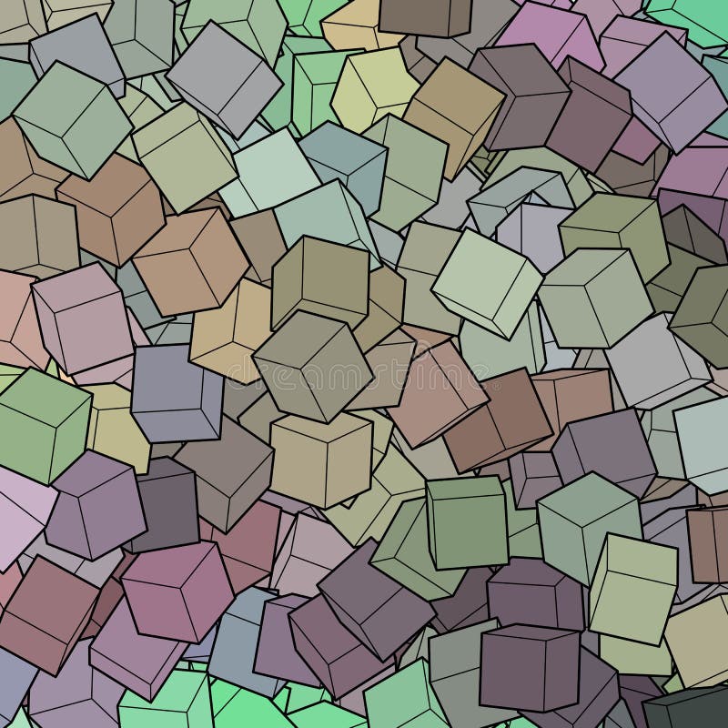 Bright Colored Cubes. Vector Illustration. Layout for Advertising ...