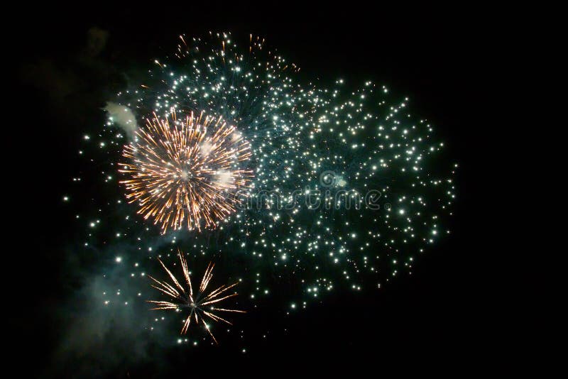 Bright colored fireworks stock photo. Image of night - 140560300