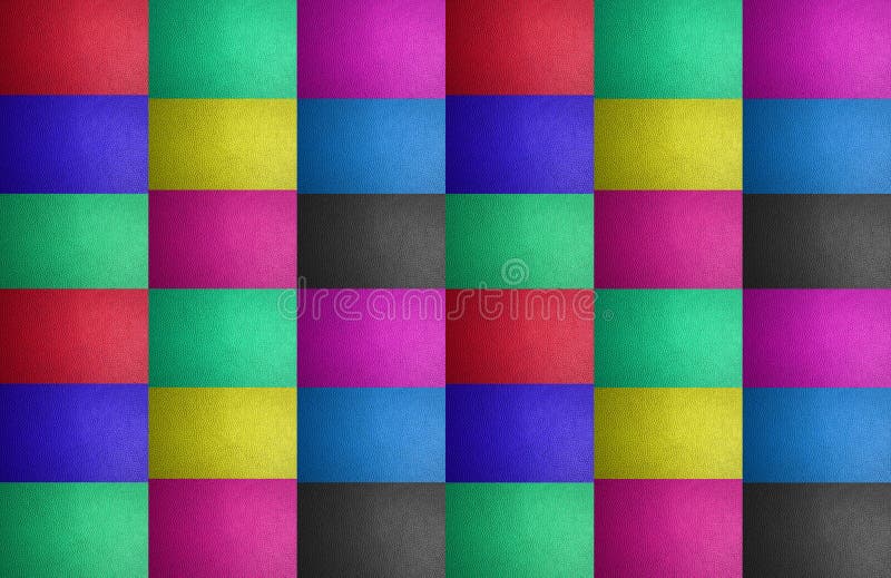 Bright Colored Geometric Abstraction of Rectangular Shapes with Leather ...