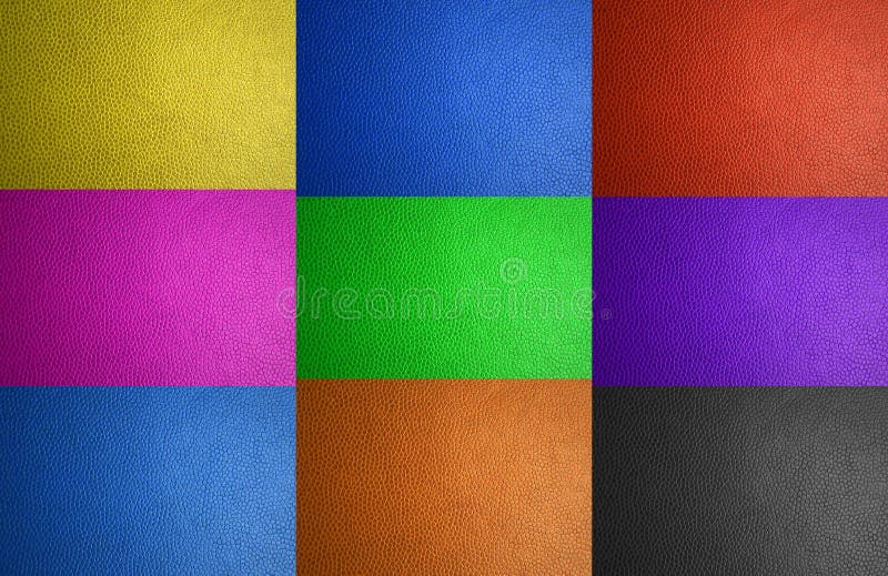 Bright Colored Geometric Abstraction of Rectangular Shapes with Leather ...