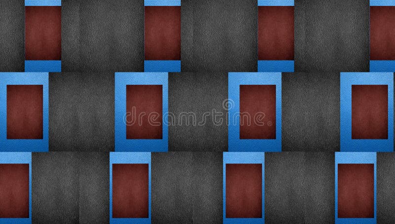 Bright Colored Geometric Abstraction of Rectangular Shapes with Leather ...